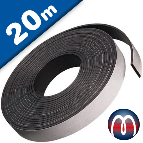 Power Magnetic Tape Self Adhesive Strip with Tesa Adhesive 3.2 mm x 24.5 mm x 20 m extra strong anisotropic Magnosphere Shop